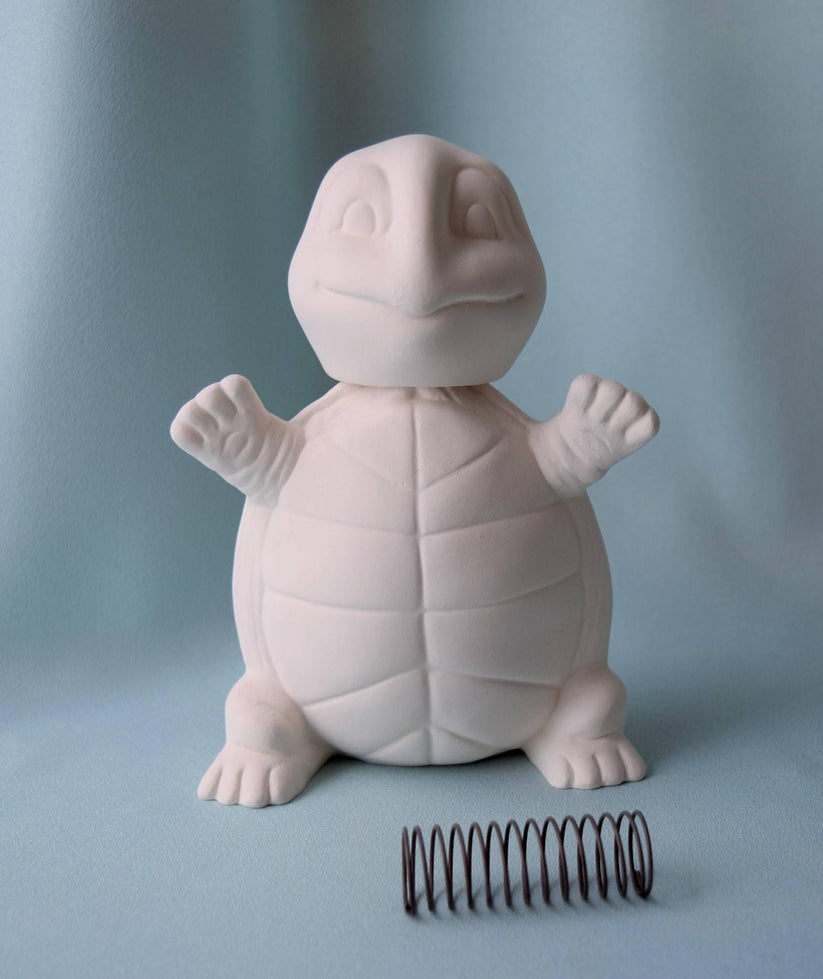 Bisque Bobble Head | Diy Turtle – Teresa's Ceramics